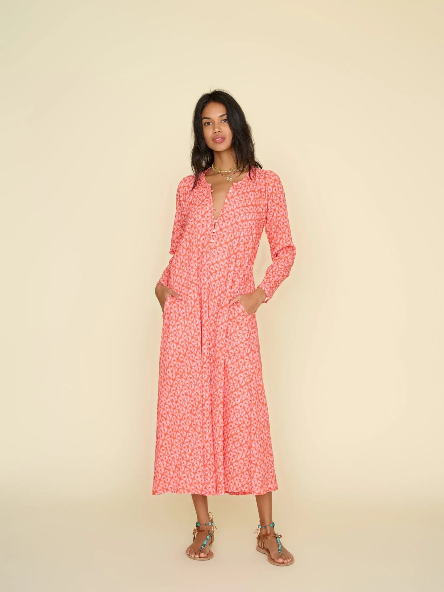 Tabitha Dress in Desert Shell – Nines Apparel