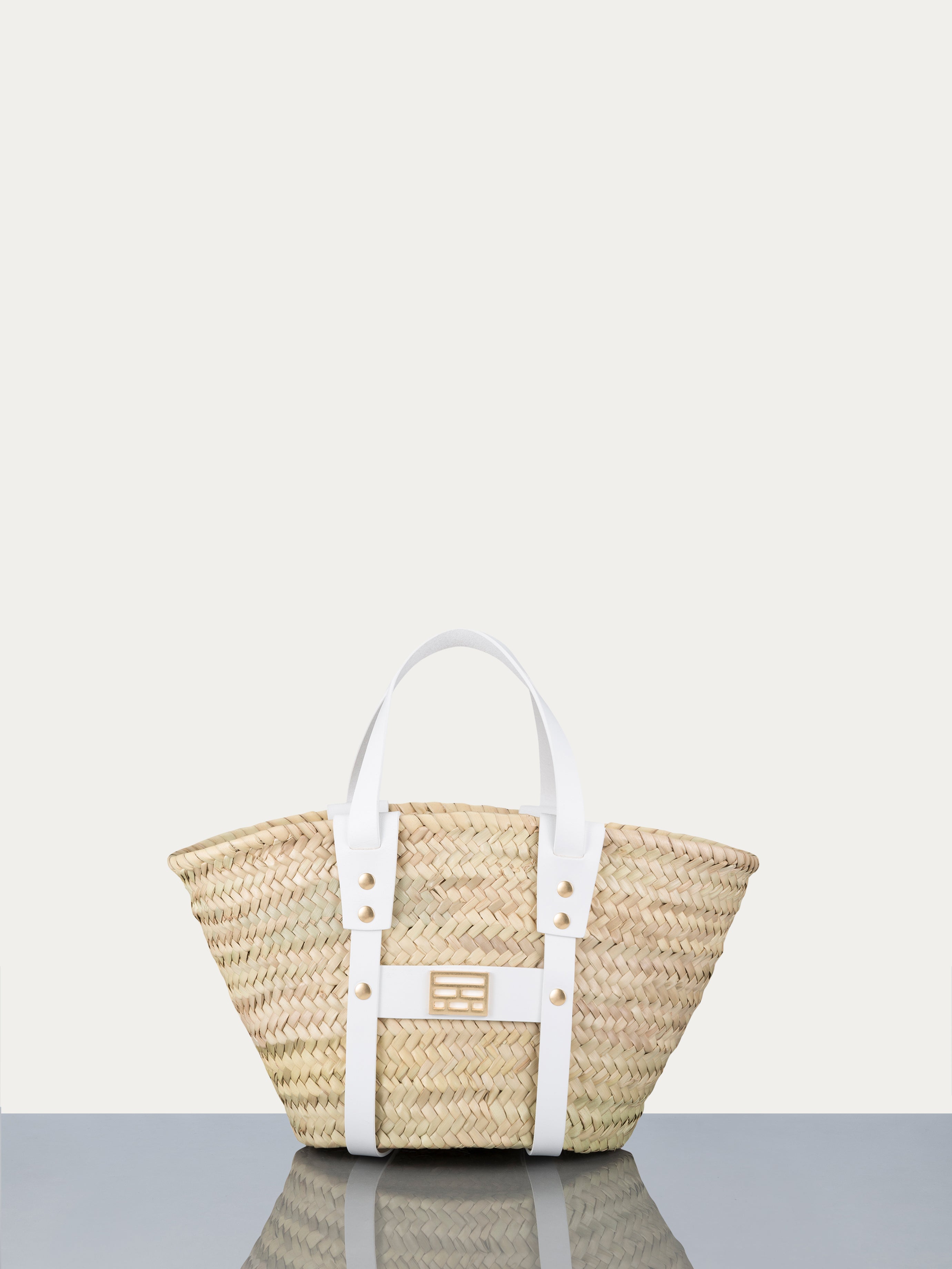 Mini Straw Tote in White – Nines Apparel